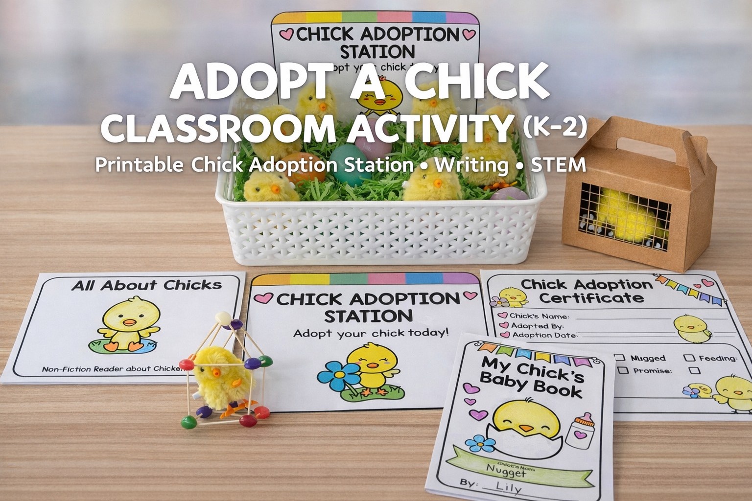 Adopt a Chick Classroom Activity - Caffeine & Classy